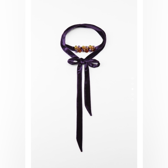 Zara | Jewelry | Zara Velvet Jewel Choker | Poshmark